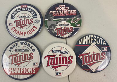 Vintage Minnesota Twins MLB Pin-back Button Pin Lot Of 5 | eBay