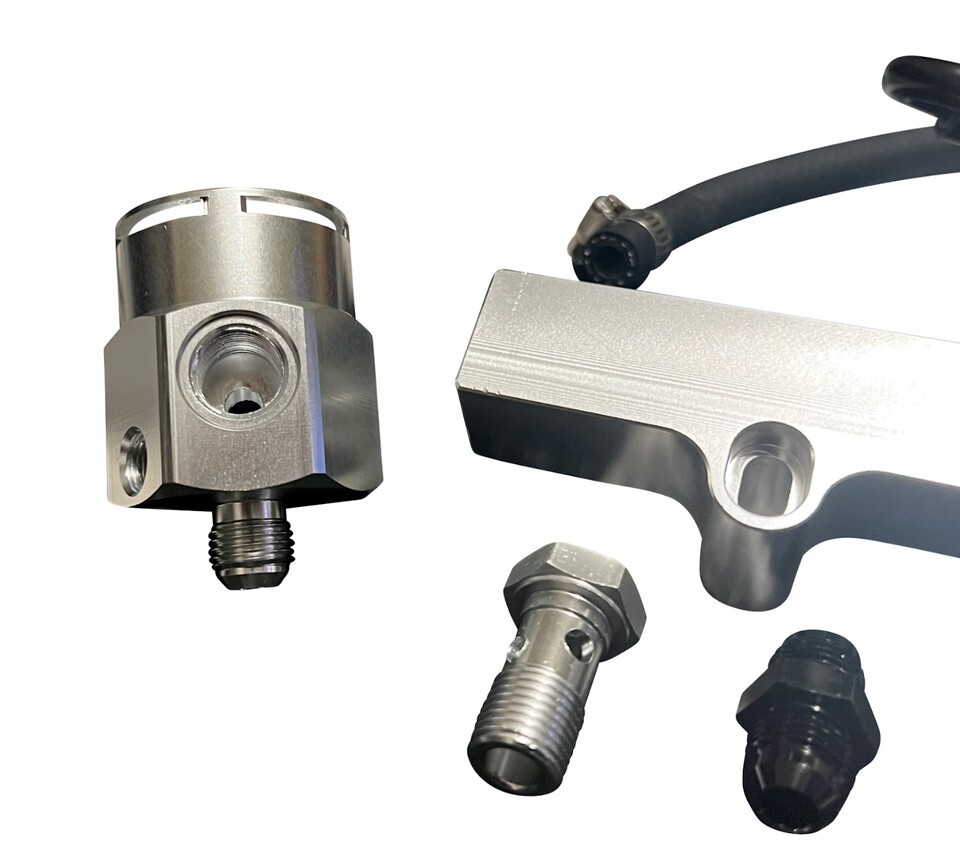 Billet High Flow Fuel Rail Upgrade Kit FPR MK4 VW Audi 1.8T Jetta GTI ...