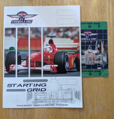 F1 US Formula 1 Indianapolis inaugural Grand Prix 2000 starting grid ...