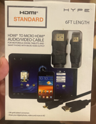 HYPE HDMI STANDARD for Motorola Xoom,Tablets &Smartphones & micro HDMI ...