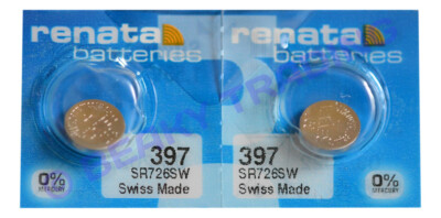 397 SR726SW | RENATA | Silver Oxide Watch Battery | 1.55v | Value Pack ...