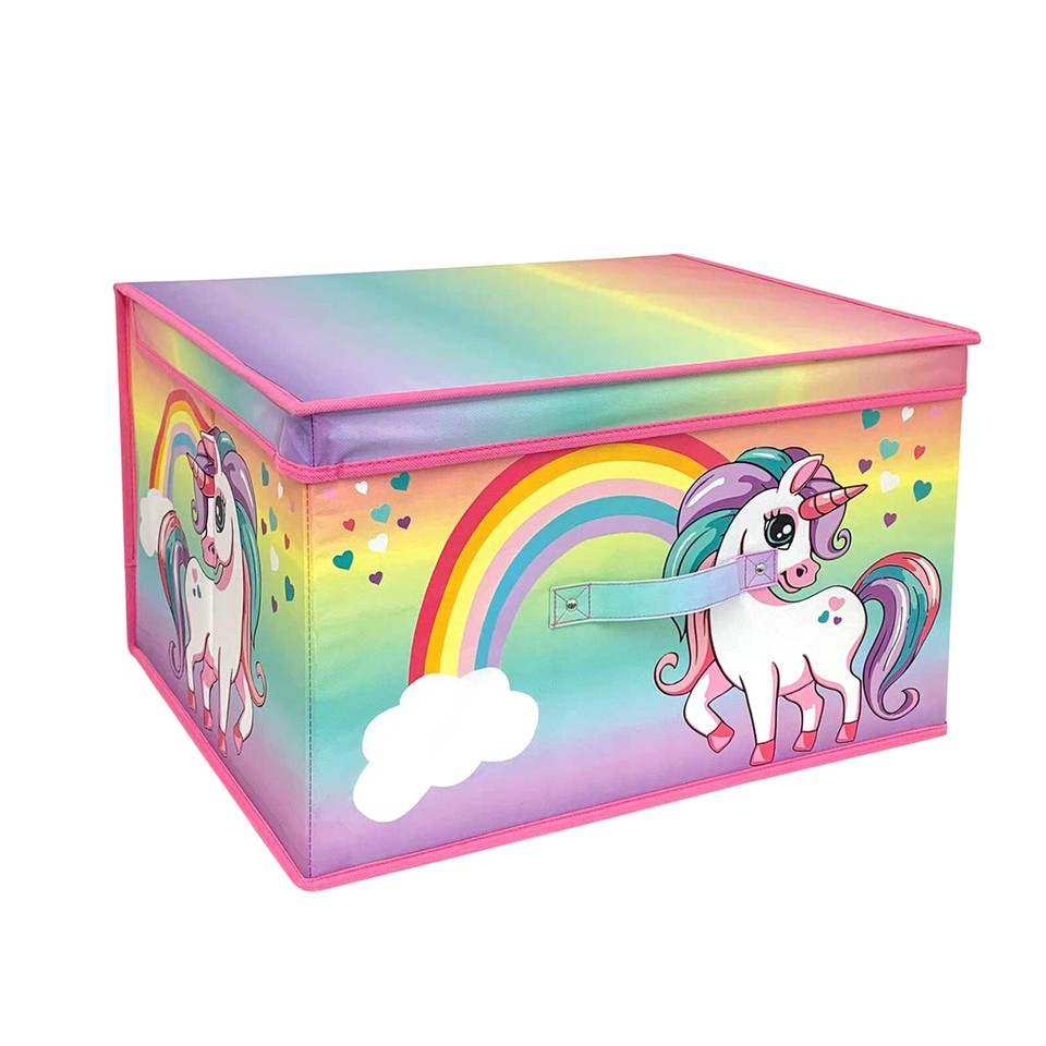 Large Collapsible Storage Box Folding Jumbo Storage Chest Kids Room Toy ...