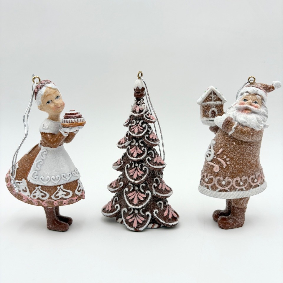 Peppermint Place Gingerbread Christmas Ornaments Santa Baker Tree Mrs ...