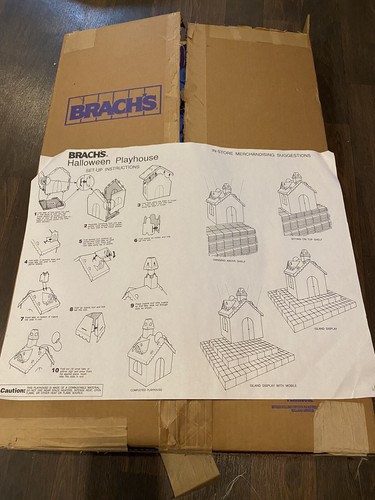 NOS VINTAGE BRACH'S CANDY HALLOWEEN PLAYHOUSE LARGE STORE DISPLAY RARE ...