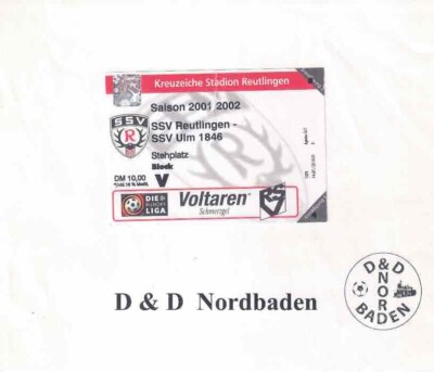 Ticket / Eintrittskarte 01/02 VL SSV Reutlingen - SSV Ulm 1846 | eBay.de