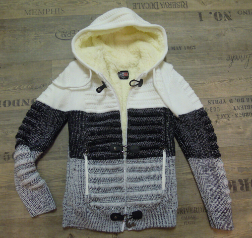 NEU geniale LORR & MEN Fashion Marken Herren Hoodie Jacke Gr.S 48 Fell Strick | eBay.de