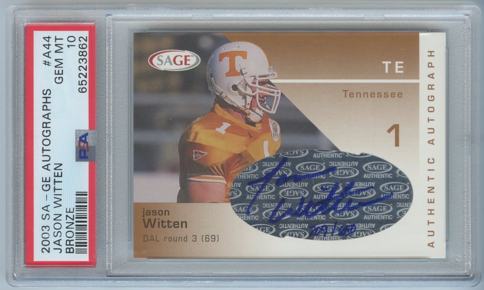 Jason Witten Autographed Memorabilia | Signed Photo, Jersey ...