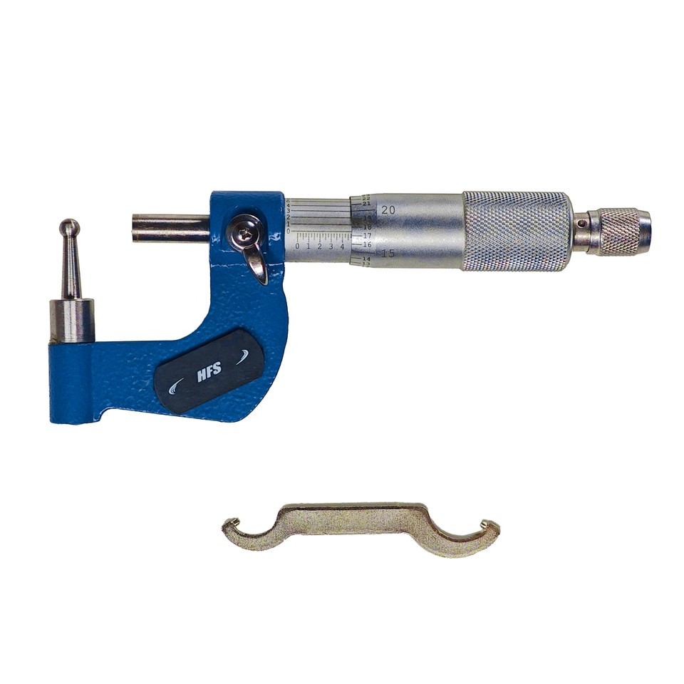 HFS Tube Micrometer Reloading Ball Spherical Anvil Case Thickness 0-1 ...