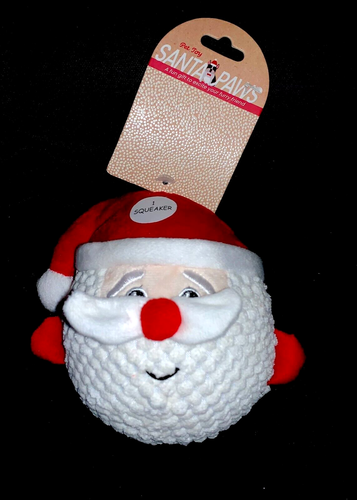 New! ChRiStMaS "Santa Paws" Squeaky/Stuffed DOG TOY 4" NWT | eBay
