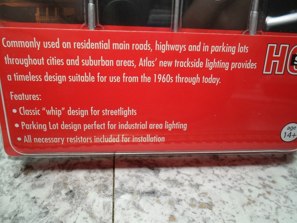 Atlas 70000165 HO Trackside lighting single arm streetlight (3 pack) | eBay