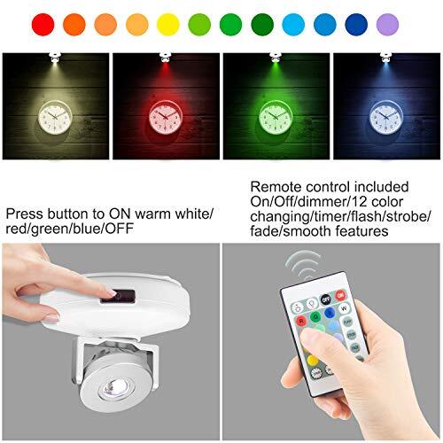 Wireless LED Spotlights Remote Battery Operated Accent Display Picture ...