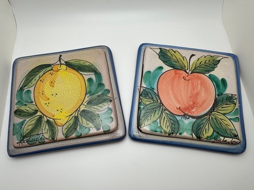 Vintage Fratantoni Ceramiche Vietri Pottery Italy Hand Painted Lemon ...