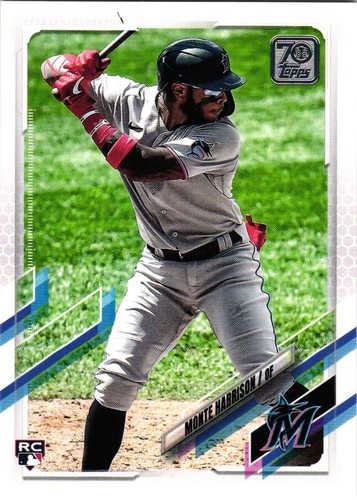 2021 Topps 126 Monte Harrison Miami Marlins Baseball Card | eBay