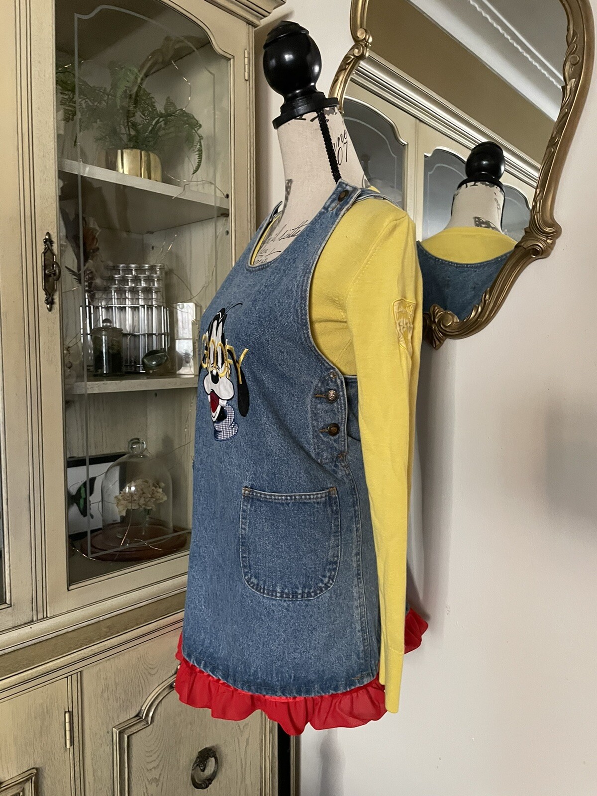Vintage Preppy Disney Goofy Frilly Mini Dress & Yello… - Gem