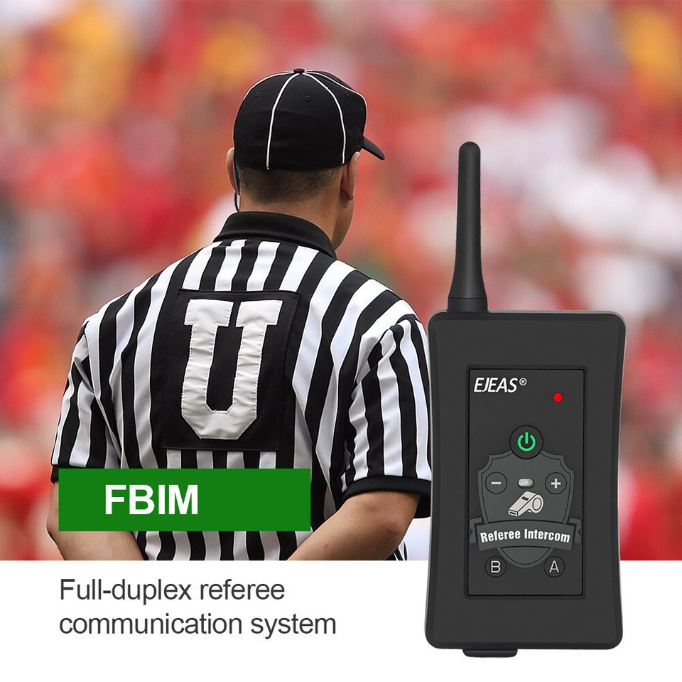 3pcs Full Duplex Bluetooth Football Soccer Referee Intercom Interphone ...