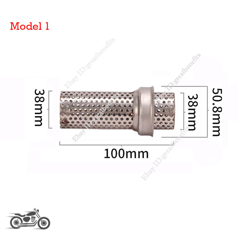 Baffle Motorcycle Removable DB Killer Exhaust Silencer Tube For Mid ...