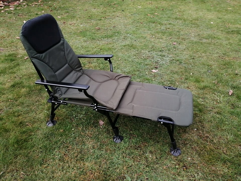 Angelstuhl mit Fussbank Campingstuhl Karpfenliege Karpfenstuhl Karpfen ...
