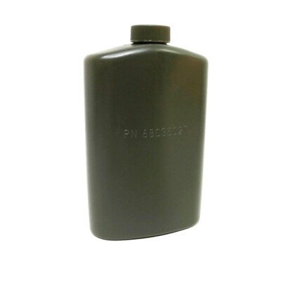 US Military Olive Drab Pilot Flask - USMC & Army Pocket Canteen - 1 ...