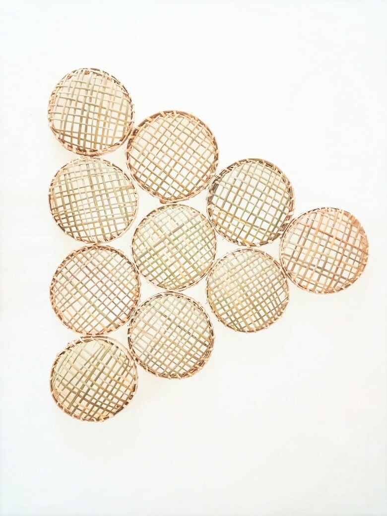 Cane String Hopper Trays 10PCS Idiyappam Plate Eco-Friendly Organic ...