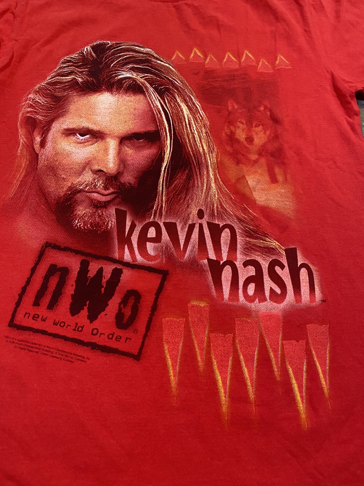 Vintage 1998 WCW NWO Kevin Nash Wolfpack Too Sweet Big Sexy Diesel Tee ...