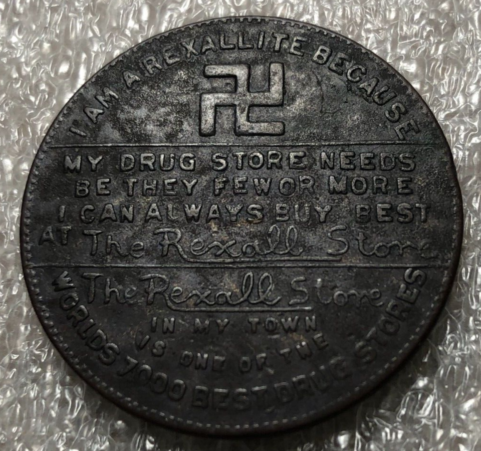 Vintage Rexall Drug Store Advertising Token Good Luck Gud Lukk ...