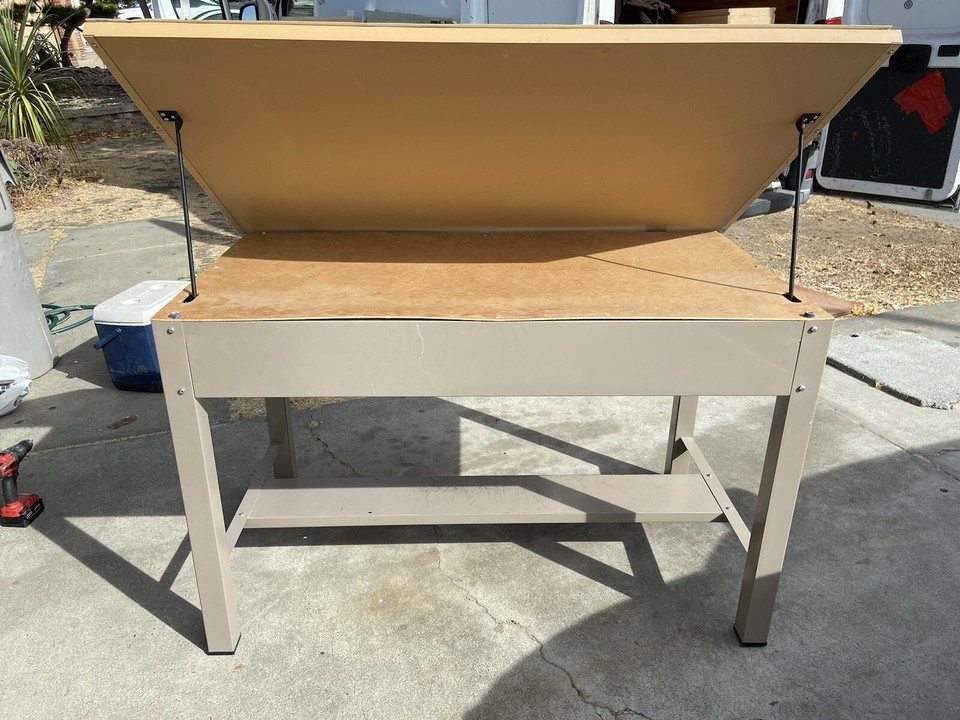 Vintage Hamilton drafting table/desk with adjustable top | eBay