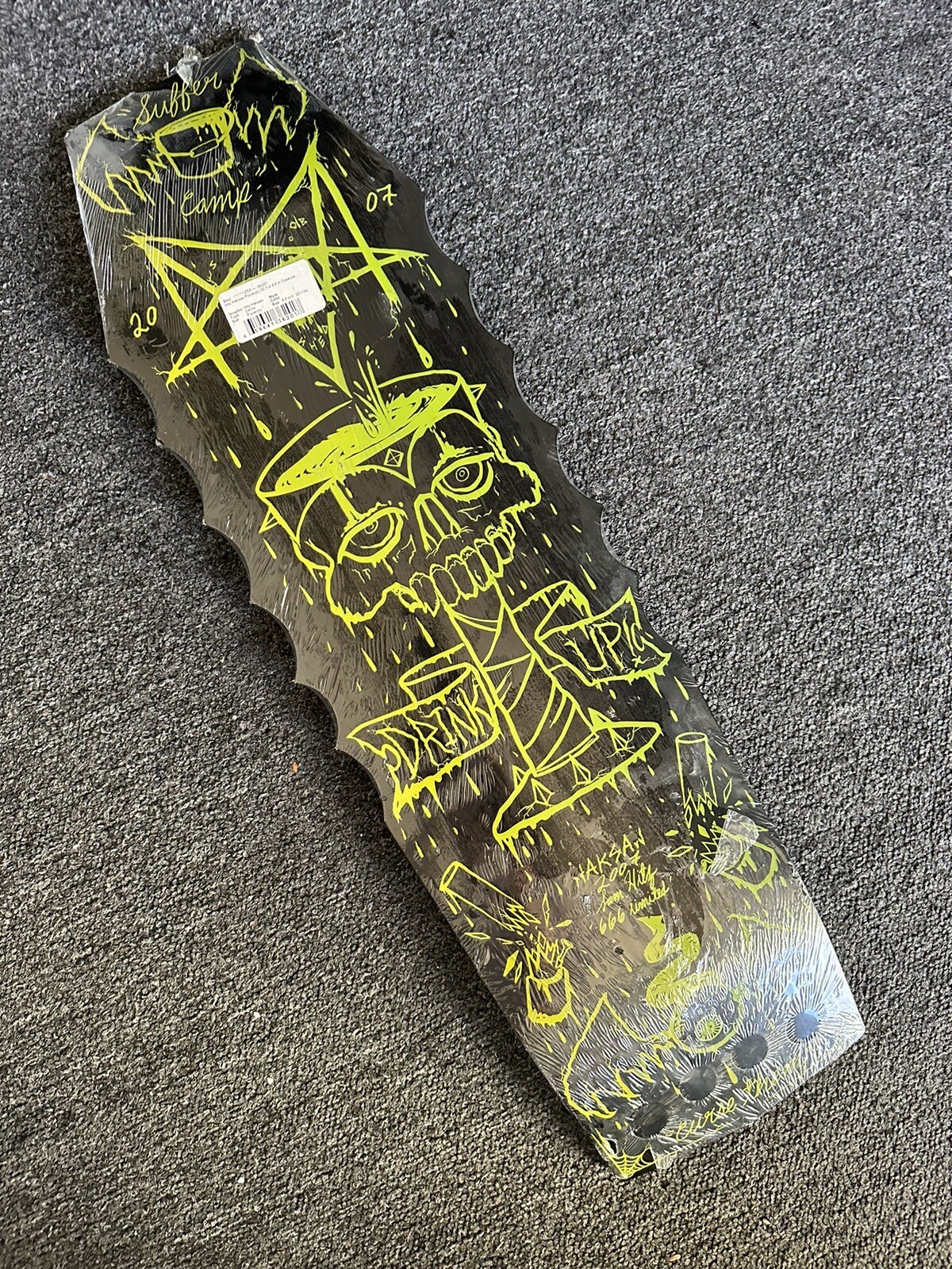 Signed Sam Hitz Haksaw Shaped Creature Skateboard Deck NOS Only 666 ...