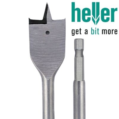 EXTRA LONG SPADE BITS Drill Wood Flat 6mm 8mm 10mm 12mm Heller Hex ...