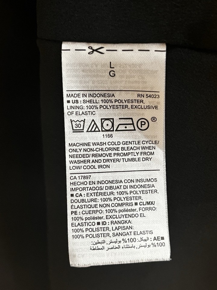 Old Navy Lined Dress Sz L Bottom/Neck Ruffles Long Sl Black Paisley ...