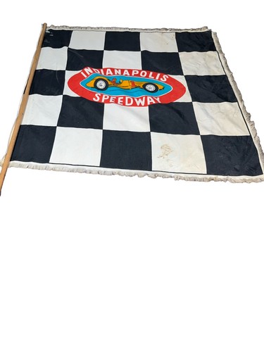 Vintage Indianapolis Speedway Souvenir Checkered Flag Indy 500 Race Car ...