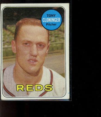 1969 Topps Tony Cloninger #492 Cincinnati Reds | eBay