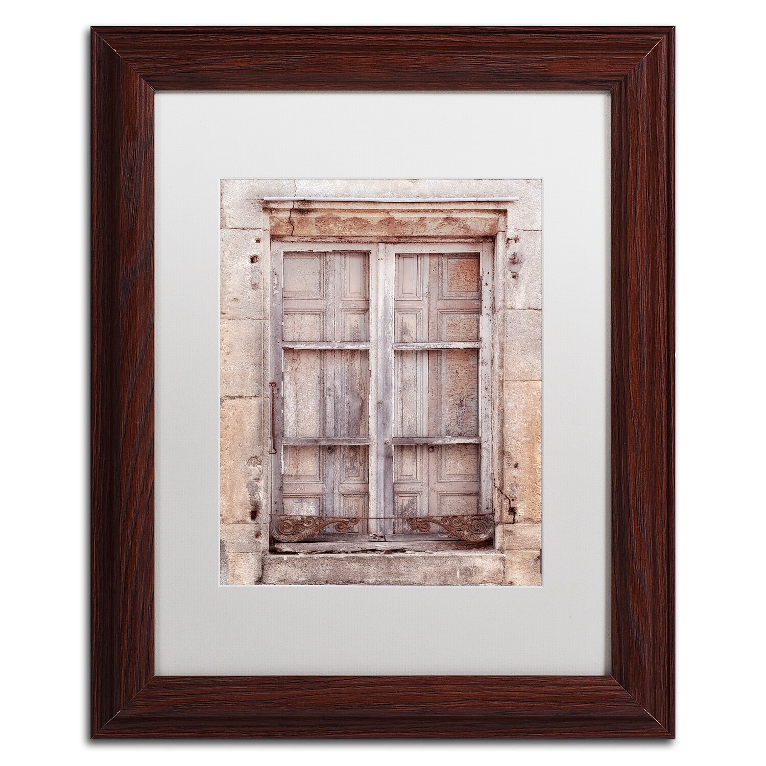 Trademark Fine Art Cora Niele 'French Window I' 11" x 14" Matted Framed ...