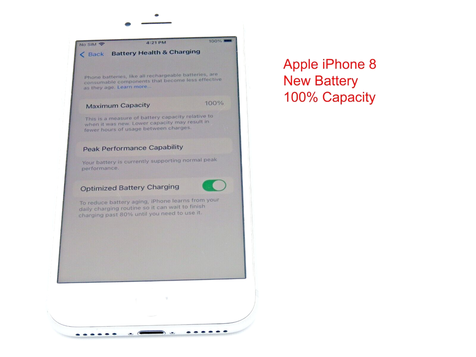Apple iPhone 8 64GB Unlocked A1863 GSM/CDMA - Silver - New Battery 100% ...