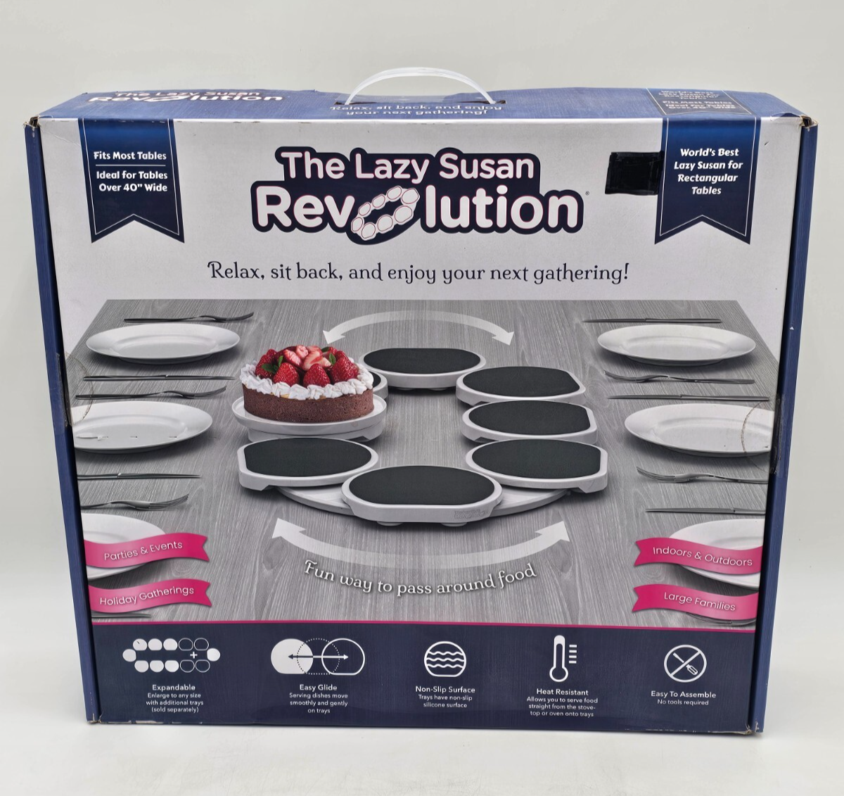 The Lazy Susan Revolution Lazy Susan Expandable Turntable Table Server ...