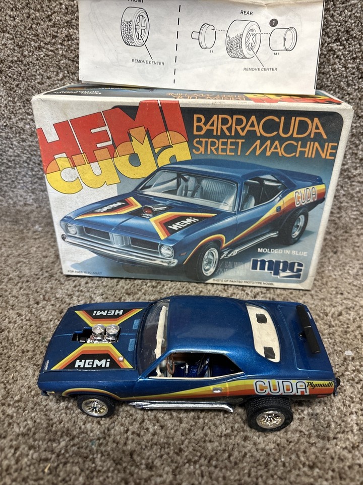 1/25 MPC HEMI CUDA BARRACUDA STREET MACHINE #0807 MODEL KIT, Built, USA ...