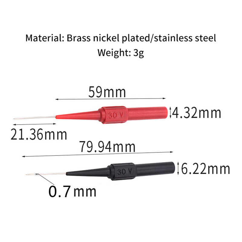 30V Car Tip Probes Diagnostic Tools Auto Multimeter Test Probes ...