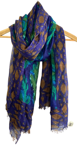 Joy Susan Light Scarf Wrap Shawl Fringe Colorful Geometric Abstract ...