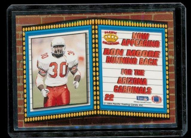 Vintage 1994 PACIFIC COLLECTION Holo Football Card #22 RON MOORE ...