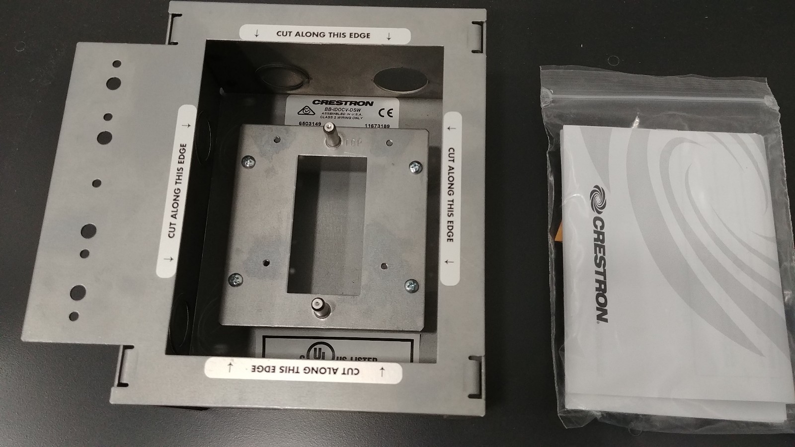 Crestron BB-IDOCV-DSW Pre-Construction Wall Mount Back Box (For CEN ...
