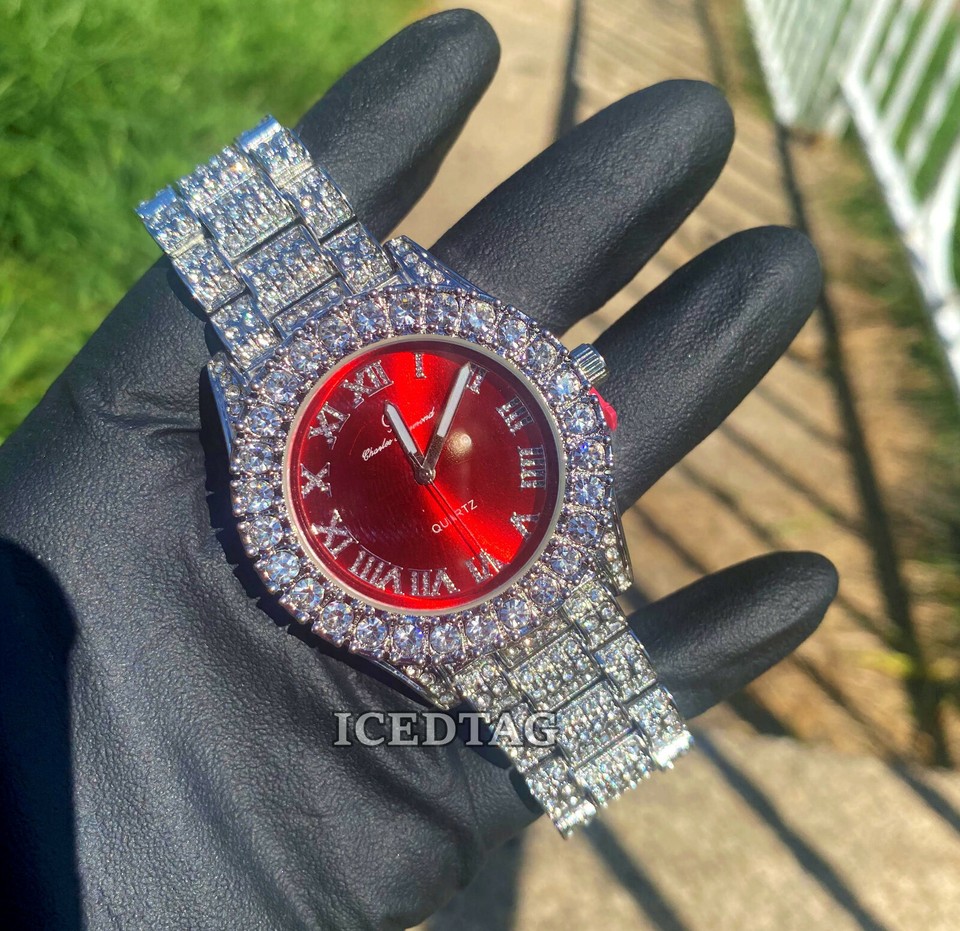 FULLY ICE OUT WOMEN'S BLING-ED LUXURY STYLISH COLORFUL DIAL TRENDY ...