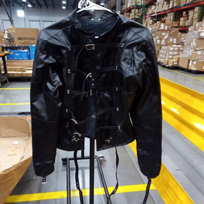 Adult Straitjacket Patient Bondage Costume Body Harness Armbinder BDSM ...