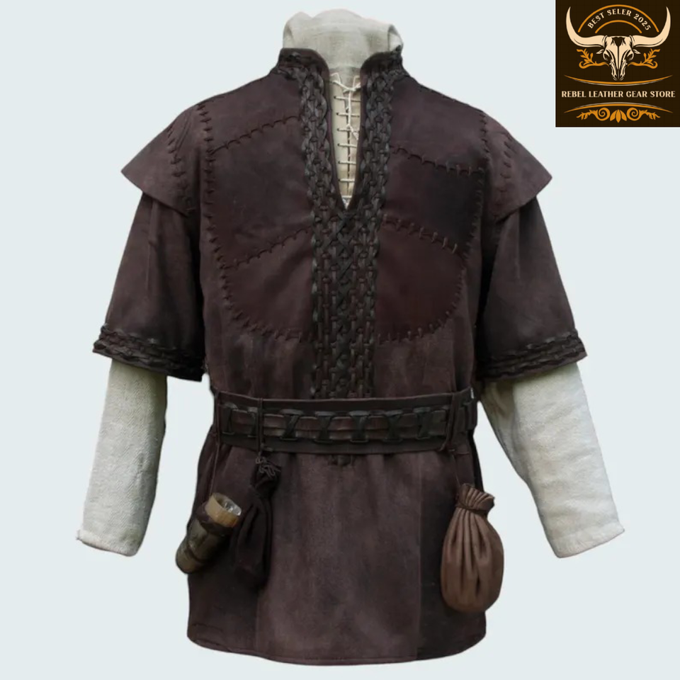 Vikings Ragnar Leather Vest | Ragnar Cosplay Distressed Jacket | Viking ...