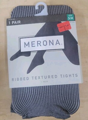 Merona Ribbed Textured Tights Size S/M | eBay