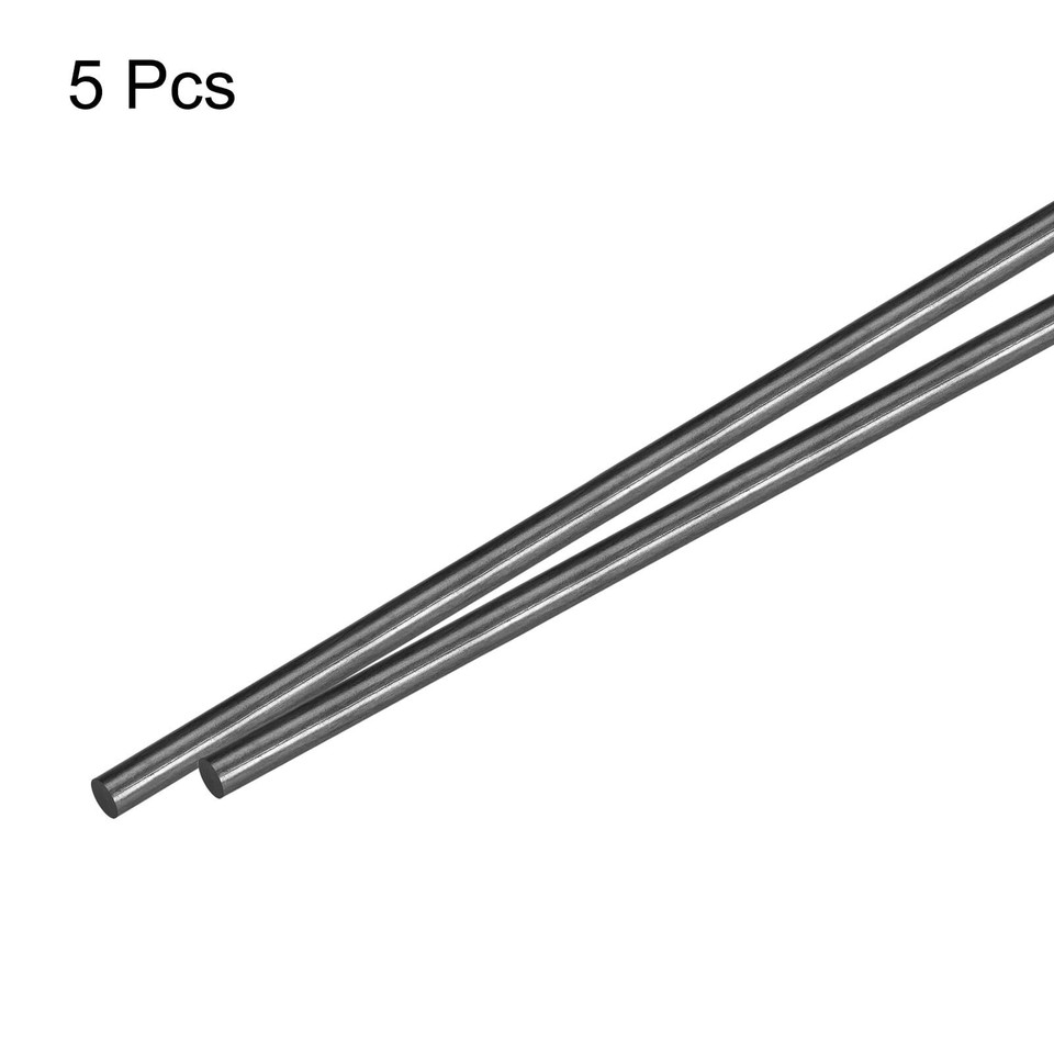 5 Pcs Carbon Fiber Rod 3mm x 500mm for RC Plane DIY Tool Wing Tube ...
