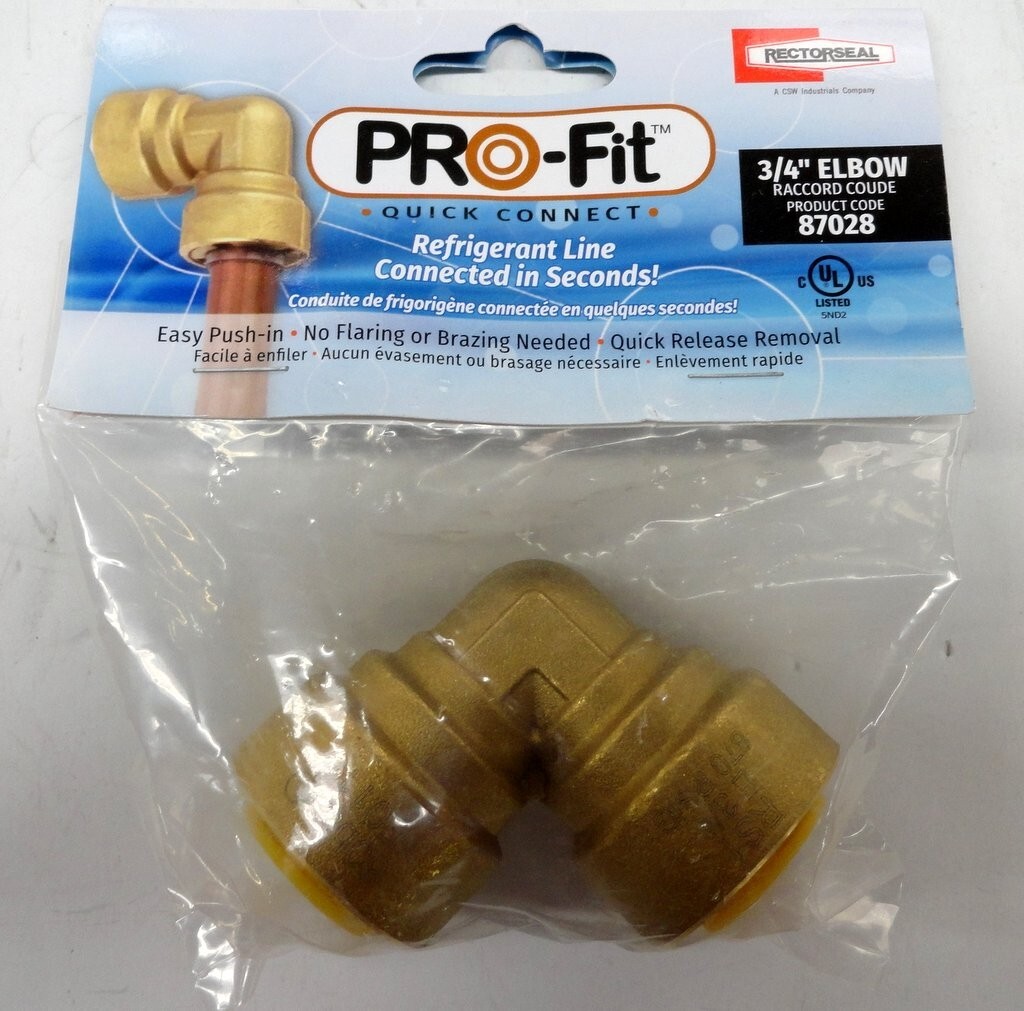 Pro-Fit elbow for 3/4" OD refrigeration lines | eBay