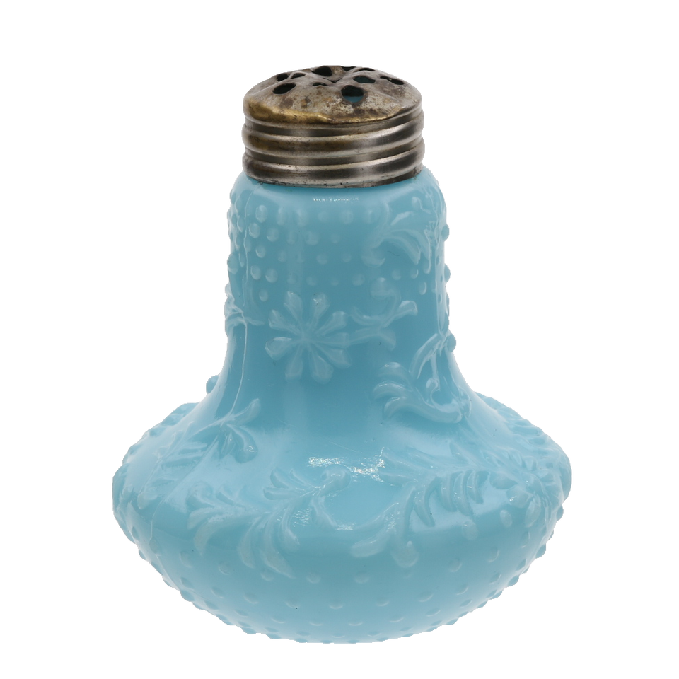 Victorian EAPG Dithridge Beaded Bottom Blue Glass Single Salt Shaker 3 ...