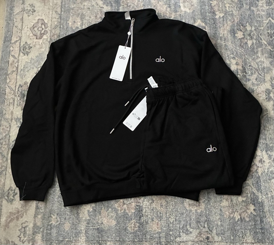 Alo Men's Quarter Zip Set Size Medium Black | eBay