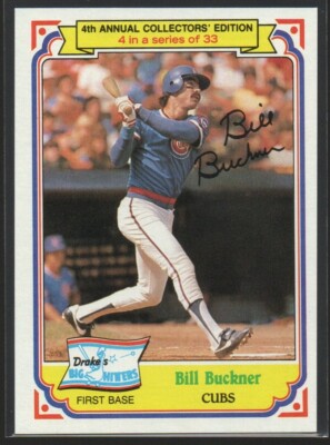 Bill Buckner 1984 Topps Drake's Big Hitters #4 Chicago Cubs #4 | eBay