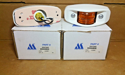 (Lot of 2) Amber Light Side Marker Turn Clearance Armored Heavy Duty ...