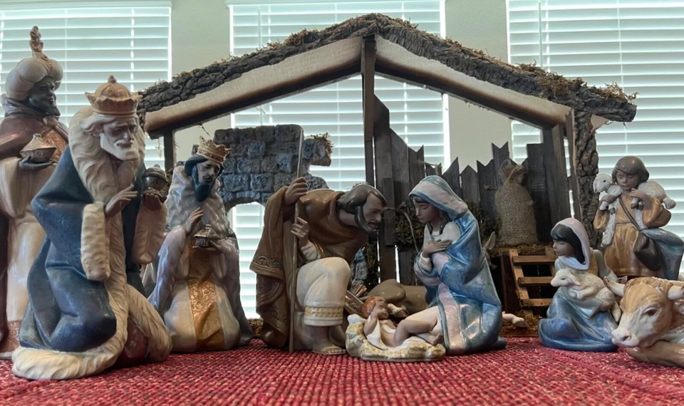 LLADRO LARGE NATIVITY SET- GRES - NEW IN BOXES WITH CRECHE - Donkey | eBay